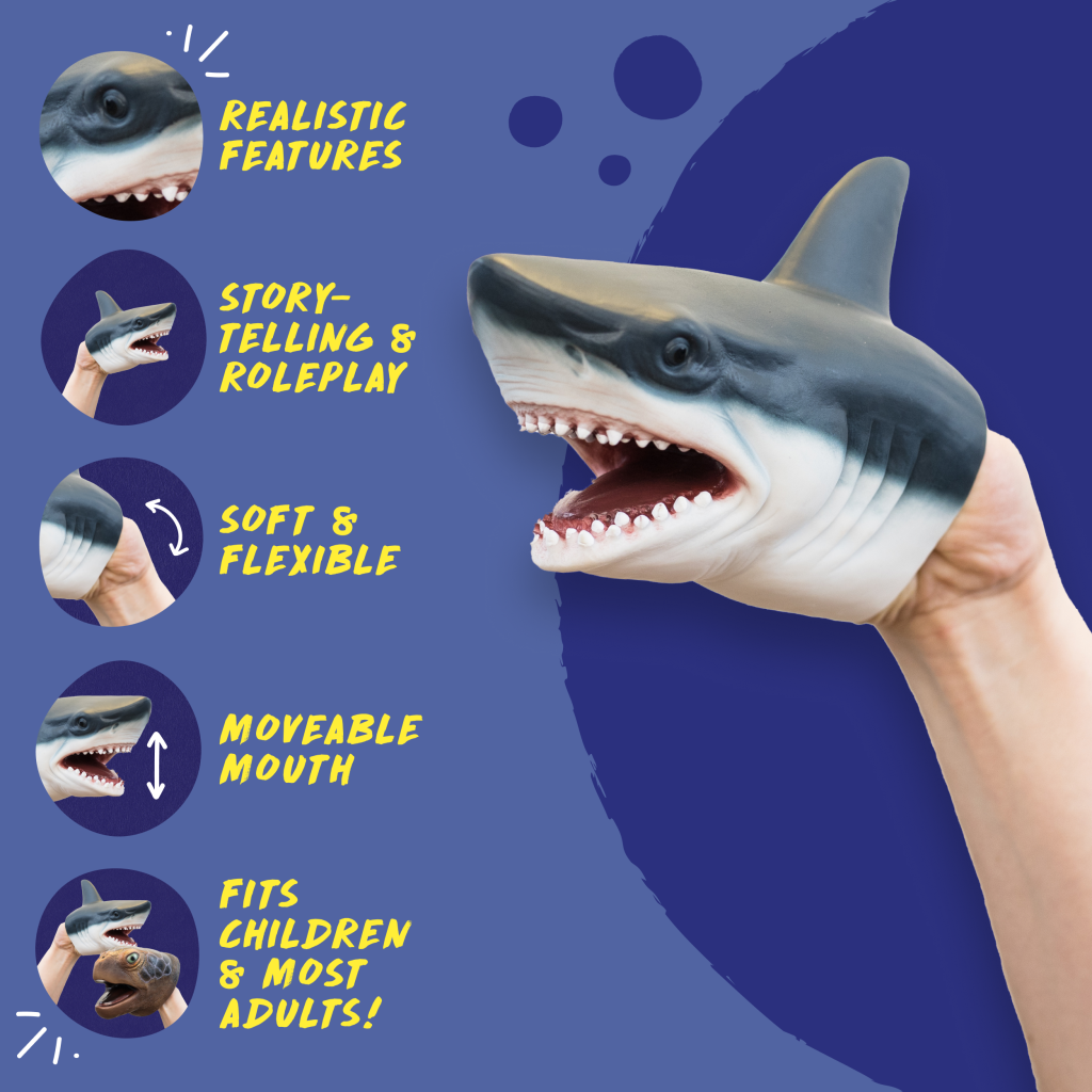 Wild Thingz Hand Puppet - Shark - Toytastic