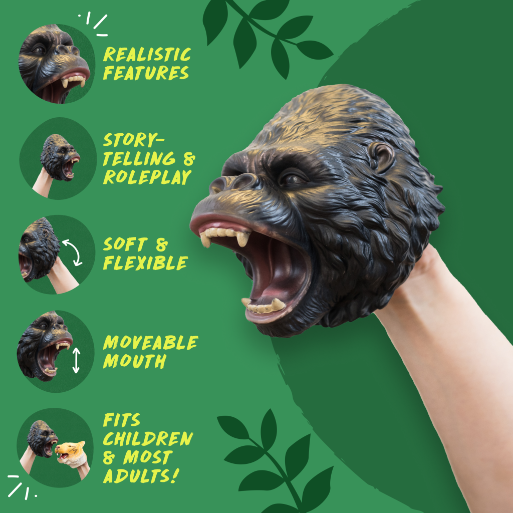 Wild Thingz Hand Puppet - Gorilla - Toytastic
