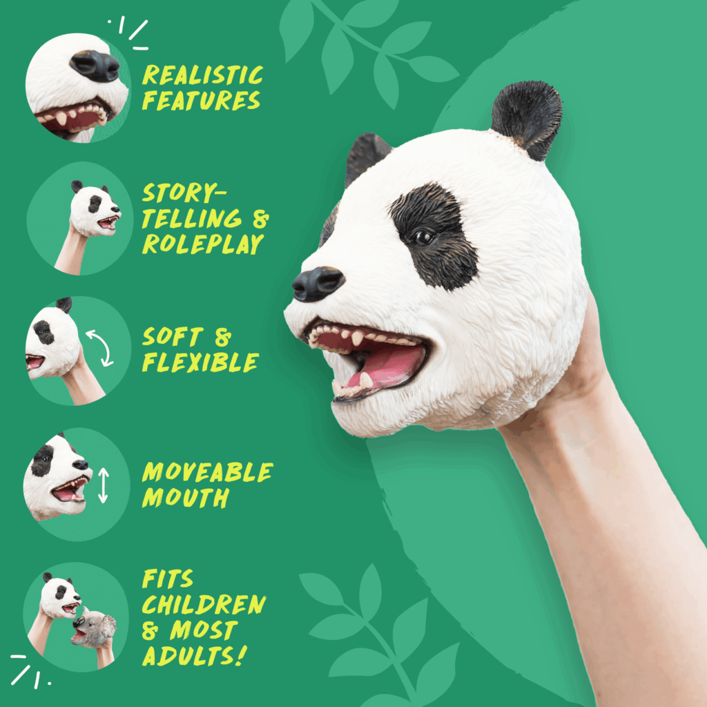 Wild Thingz Hand Puppet - Panda | Realistic Puppet | Toytastic