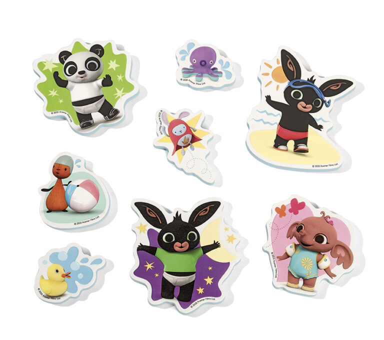 Cerda Bing Bath Figurines | 8 Foam Figures | Toytastic