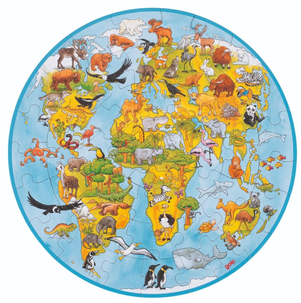 Goki XXL Puzzle World | Giant World Map Floor Puzzle | Toytastic