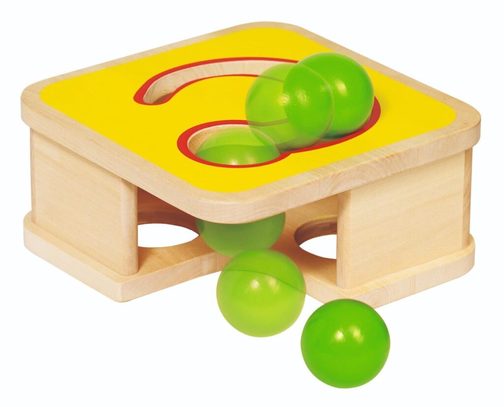 Goki Hammer Bench & Ball Track | Wooden Pounding Toy