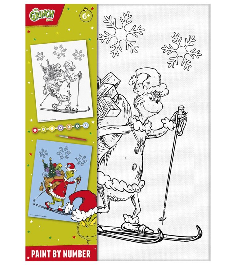 The Grinch Painting by Numbers | Christmas Canvas Art Kit