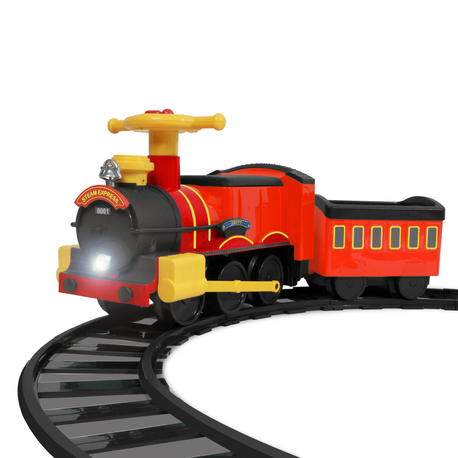 Rollplay Steam Train 6V Ride-On with Track | Kids Electric Train ...