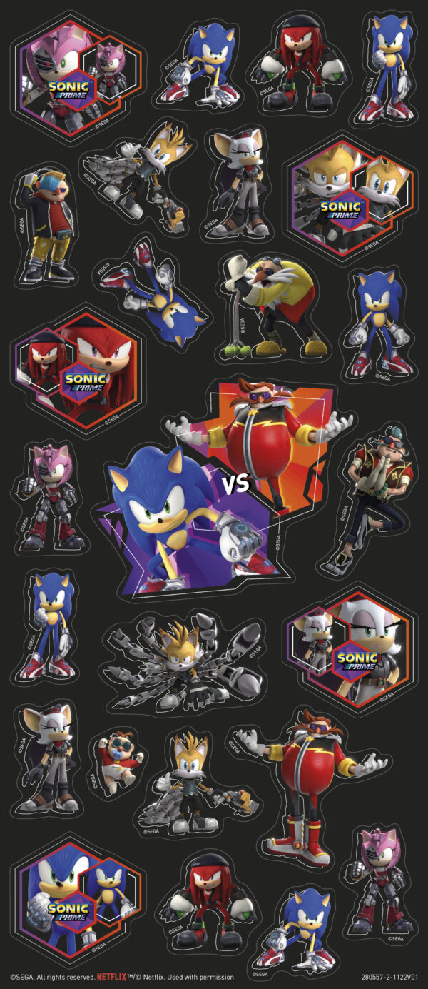 Sonic Prime Sticker Set | Super Bumper Pack | Toytastic