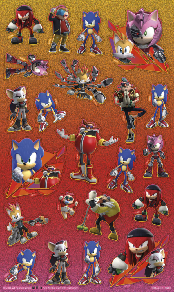 Sonic Prime Sticker Set | Super Bumper Pack | Toytastic