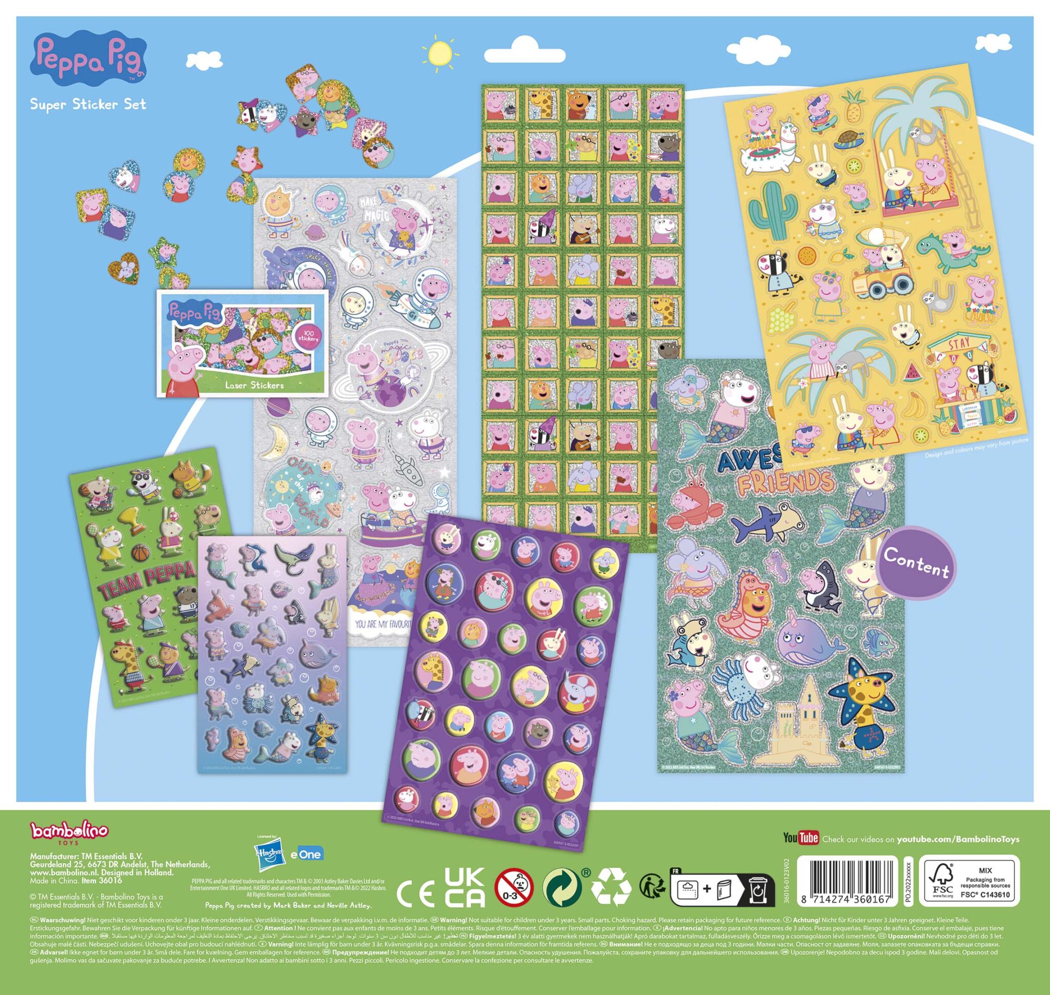 Peppa Pig Super Sticker Set | Over 300 Stickers | Toytastic