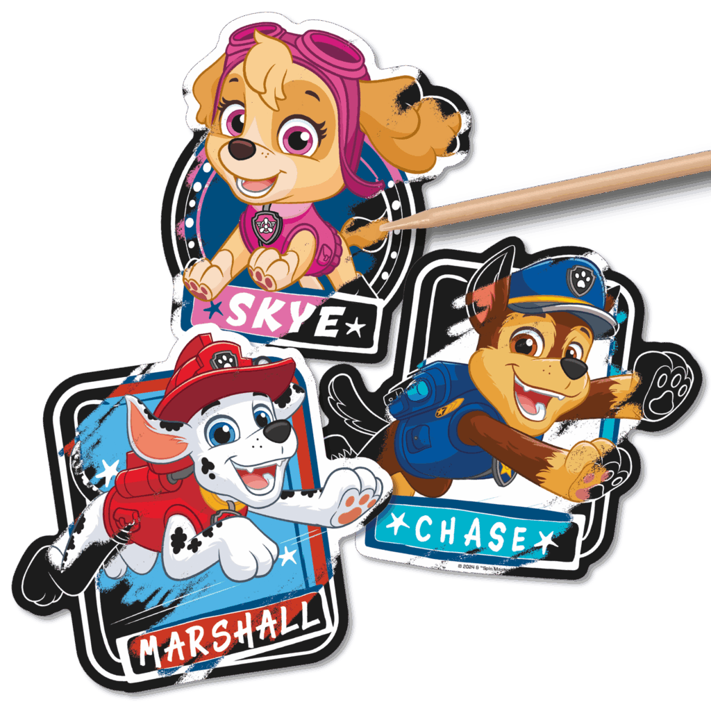 Paw Patrol Scratch Art Stickers | Kids Craft Kit | Toytastic