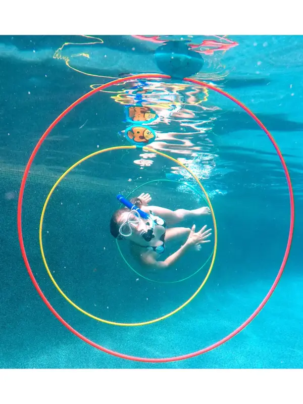 Watersports LLC Swim Thru Rings | Underwater Pool Toy | Toytastic