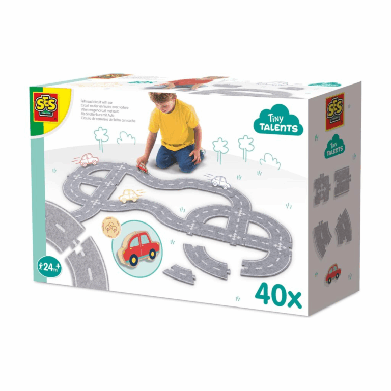 SES Creative Tiny Talents Felt Road Circuit | 40-Piece Set