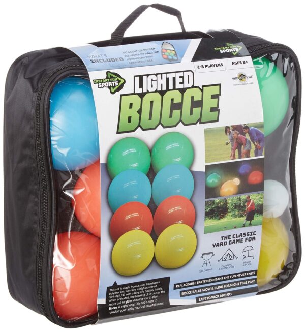 Watersports LLC Lighted Bocce Ball Set | LED Outdoor Game | Toytastic